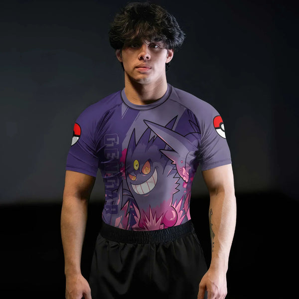 Pokemon Mega Gengar Rash Guard for MMA, BJJ & Gym Workouts