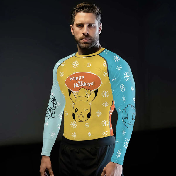 Pokemon Merry Christmas Rash Guard – Sports & Fitness Apparel