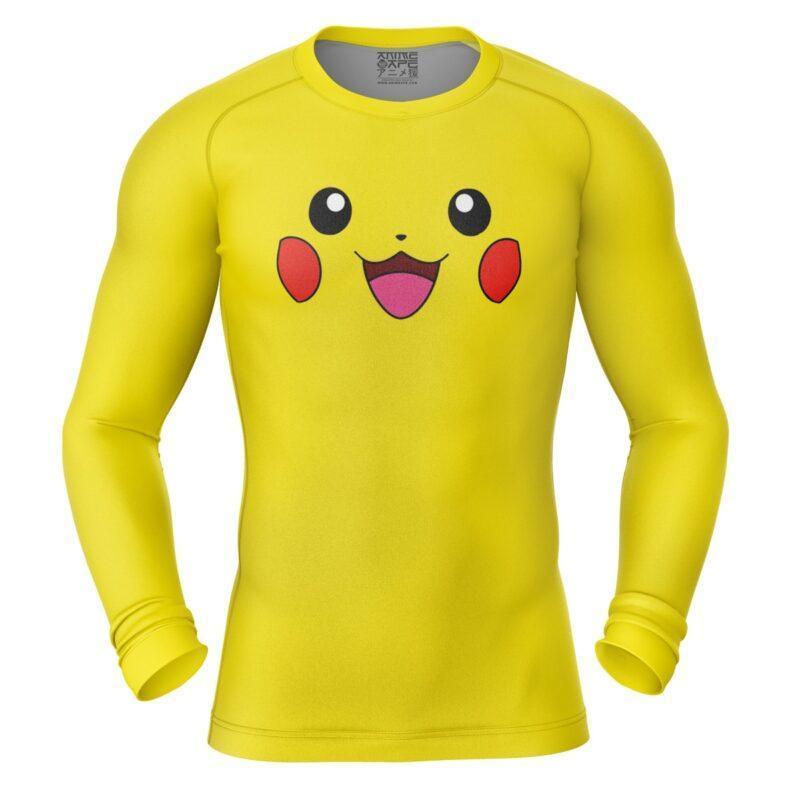 Pokemon Pikachu Face Rash Guard | Jiu Jitsu Rash Guard