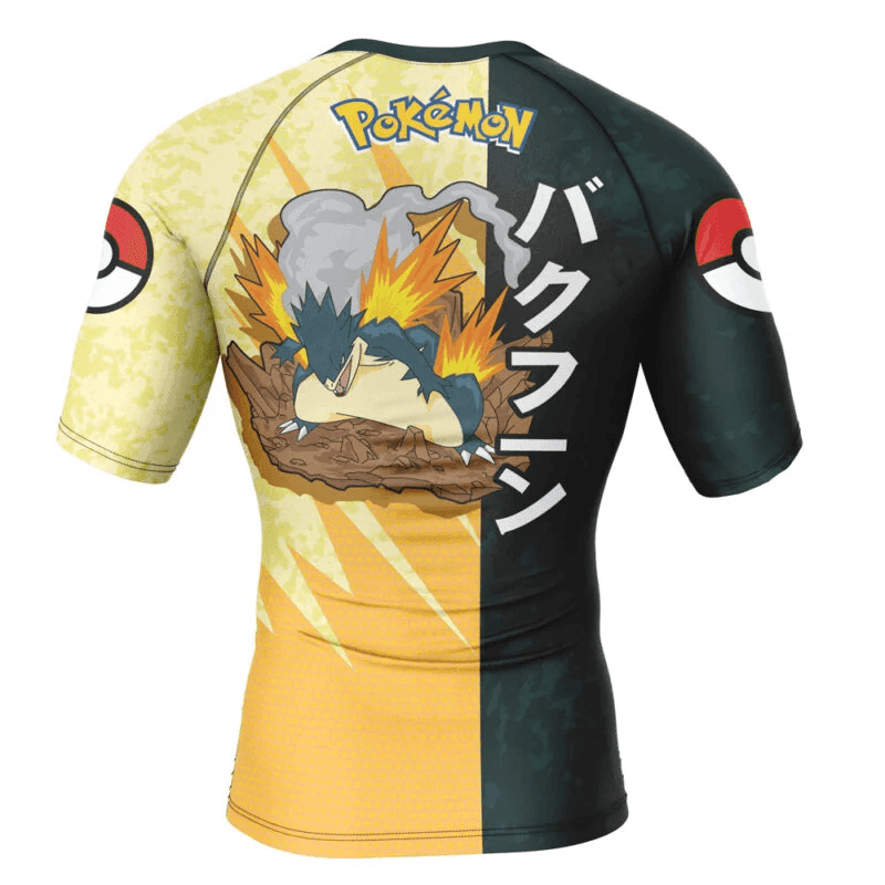 Pokemon Typhlosion Explosion Rash Guard | Pokemon Rash Guard