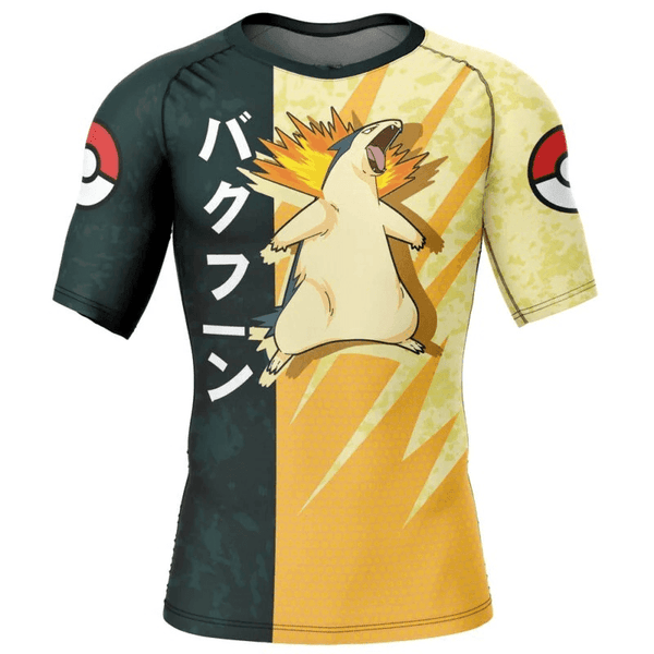 Pokemon Typhlosion Explosion Rash Guard | Pokemon Rash Guard