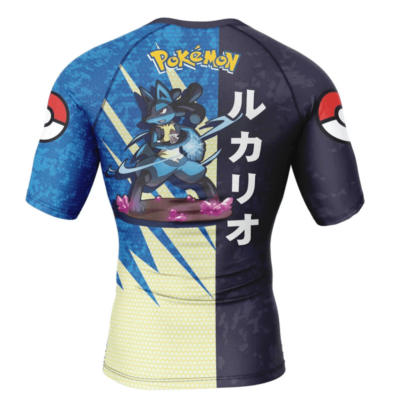 Pokemon Warrior Lucario Rash Guard | Anime Fightwear | Rash Guard