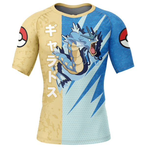 Pokemon Water Dragon Gyarados Rash Guard | Anime Fightwear