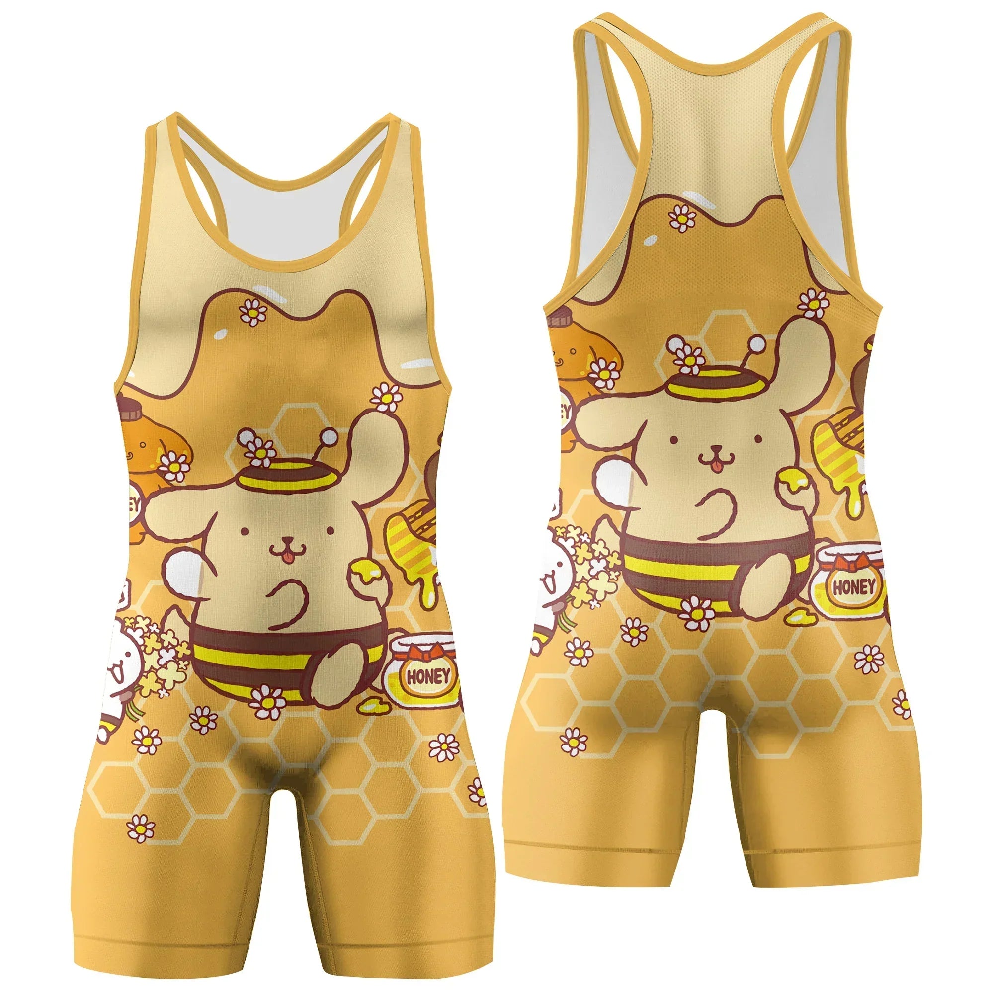 Pompompurin Honey Bee Wrestling Singlet – Wrestling Singlet for Athletes