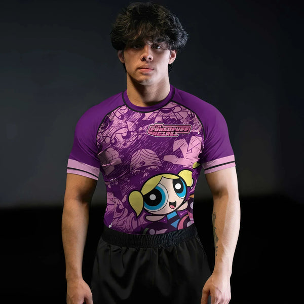 Powerpuff Girl Trio Violet Rash Guard for MMA & Jiu-Jitsu