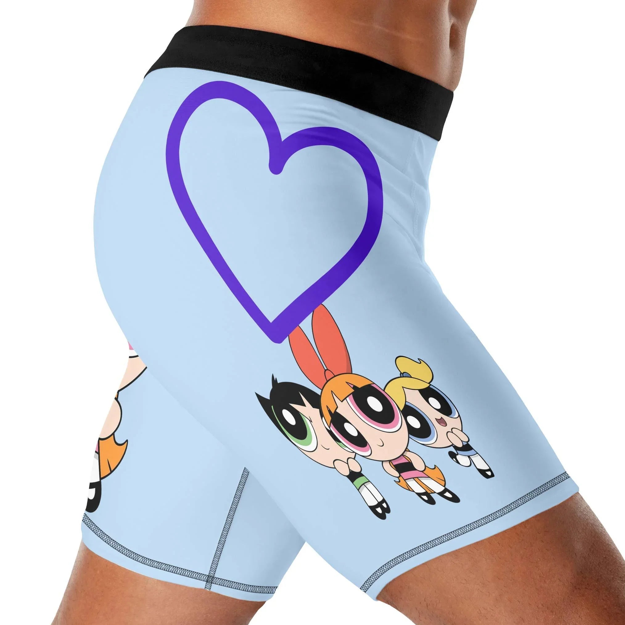 Powerpuff Girls Heart Compression Shorts - Stretch & Comfort
