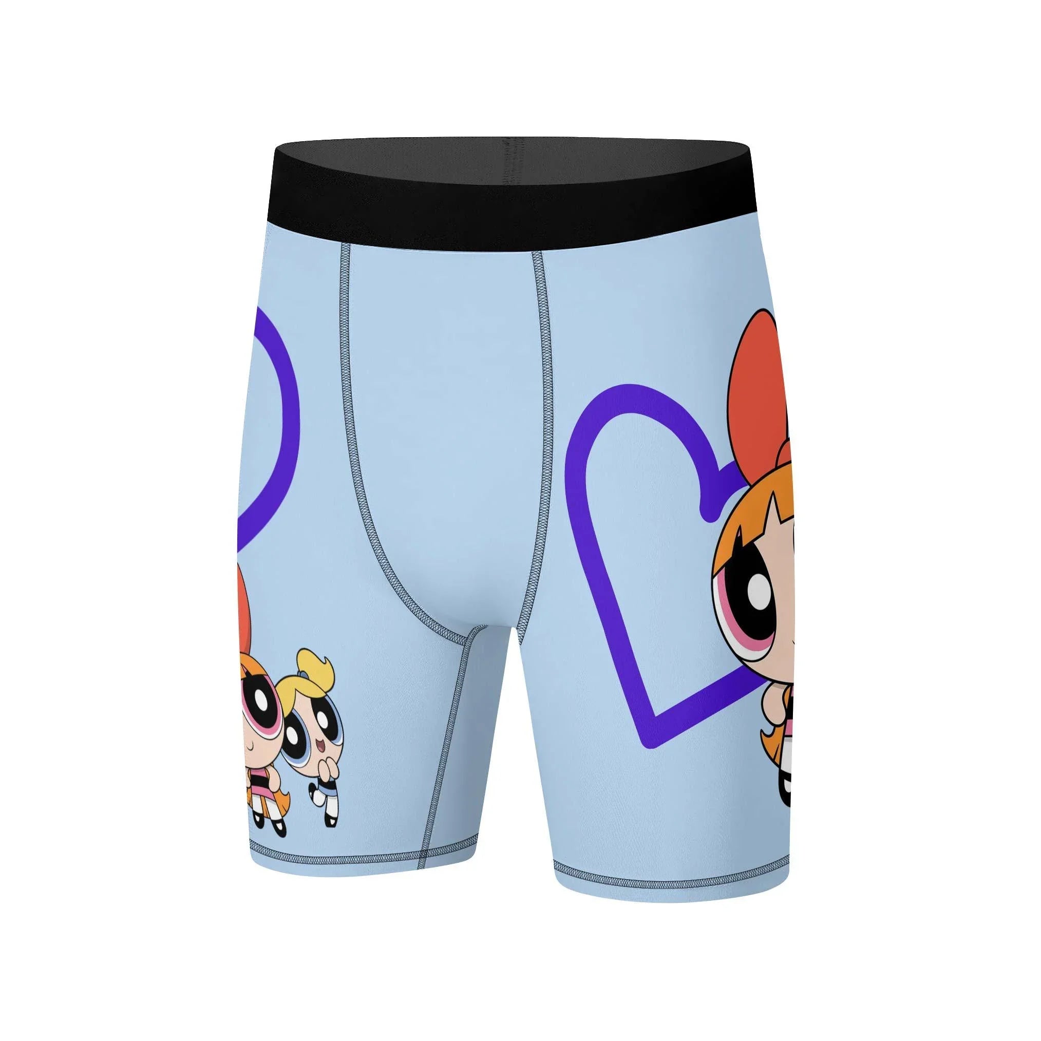 Powerpuff Girls Heart Compression Shorts - Stretch & Comfort