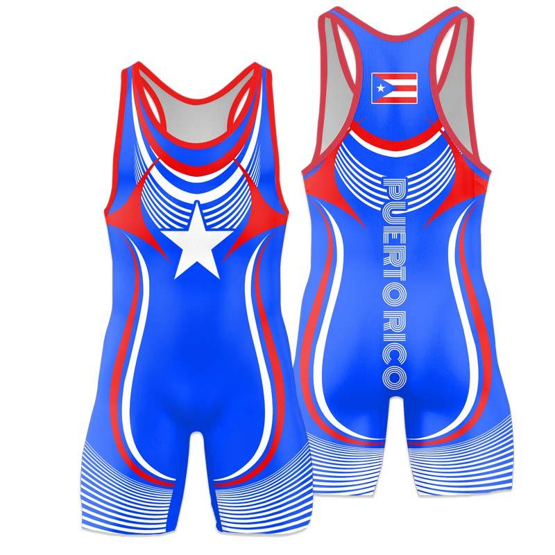 Puerto Rico Olympic Wrestling Singlet - Dynamic Design