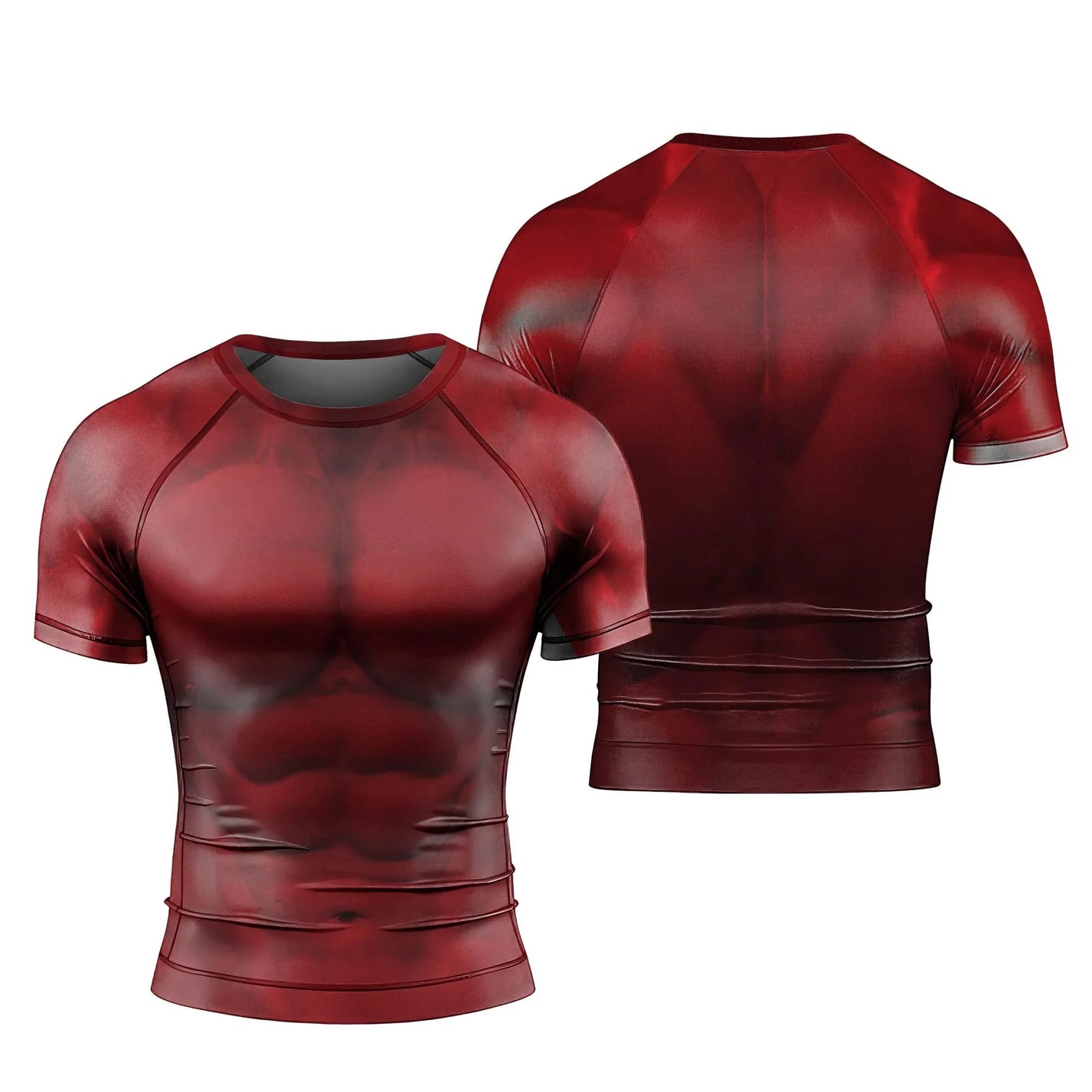 Red Hulk Cosplay Rash Guard | Athletic Performance