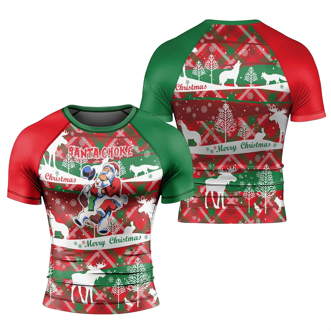 Santa Choke Rash Guard for MMA & Fitness Enthusiasts
