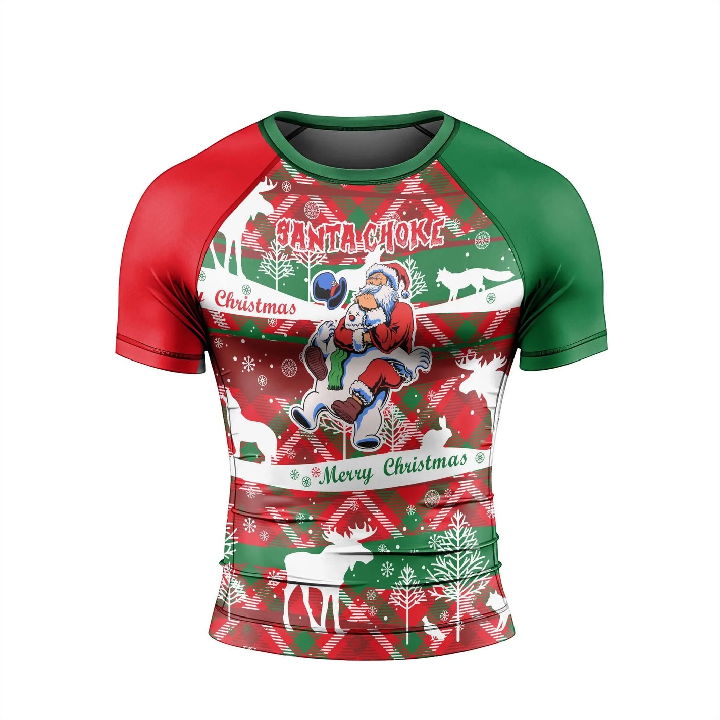 Santa Choke Rash Guard for MMA & Fitness Enthusiasts