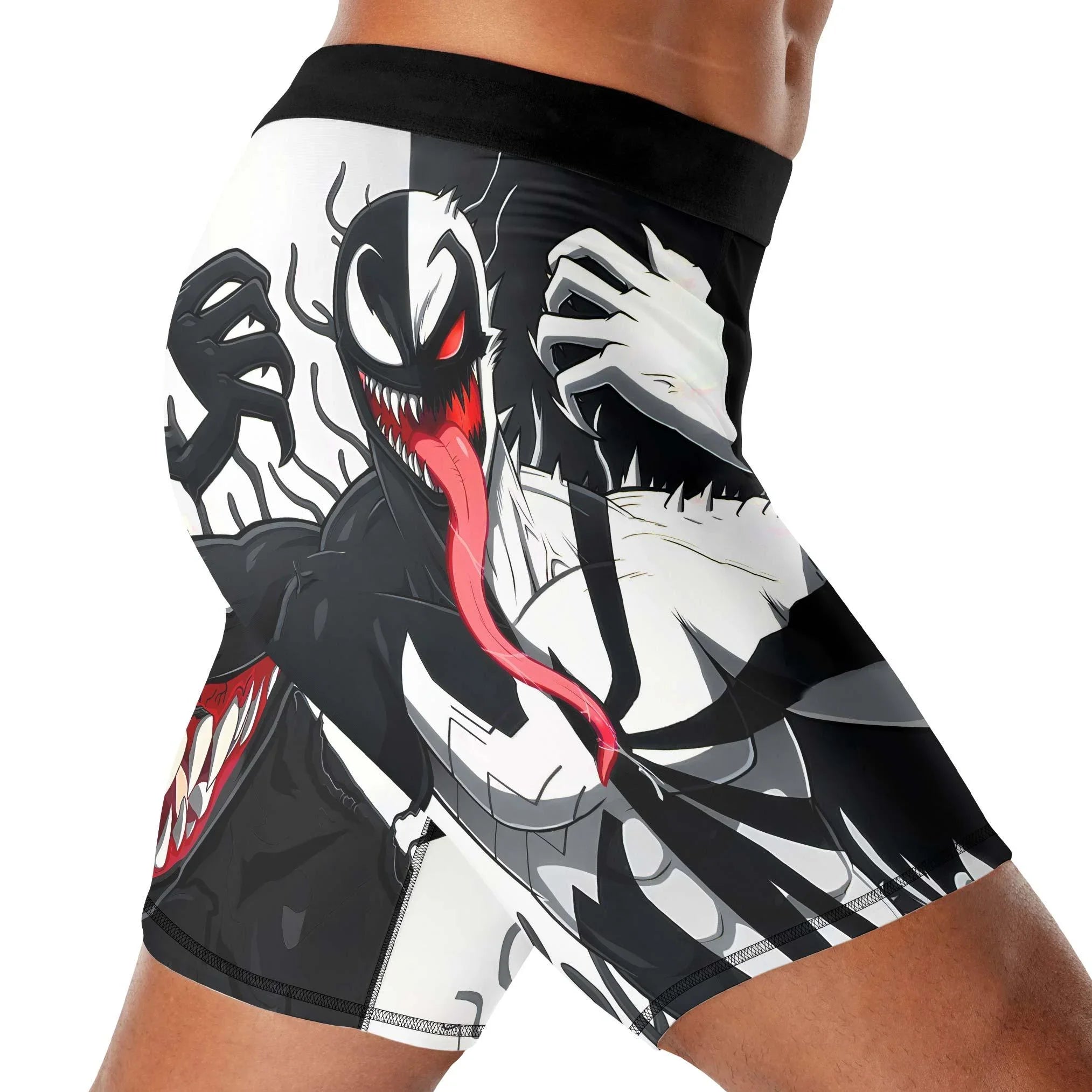 Spider Man 2 Venom And Anti Venom Compression Shorts