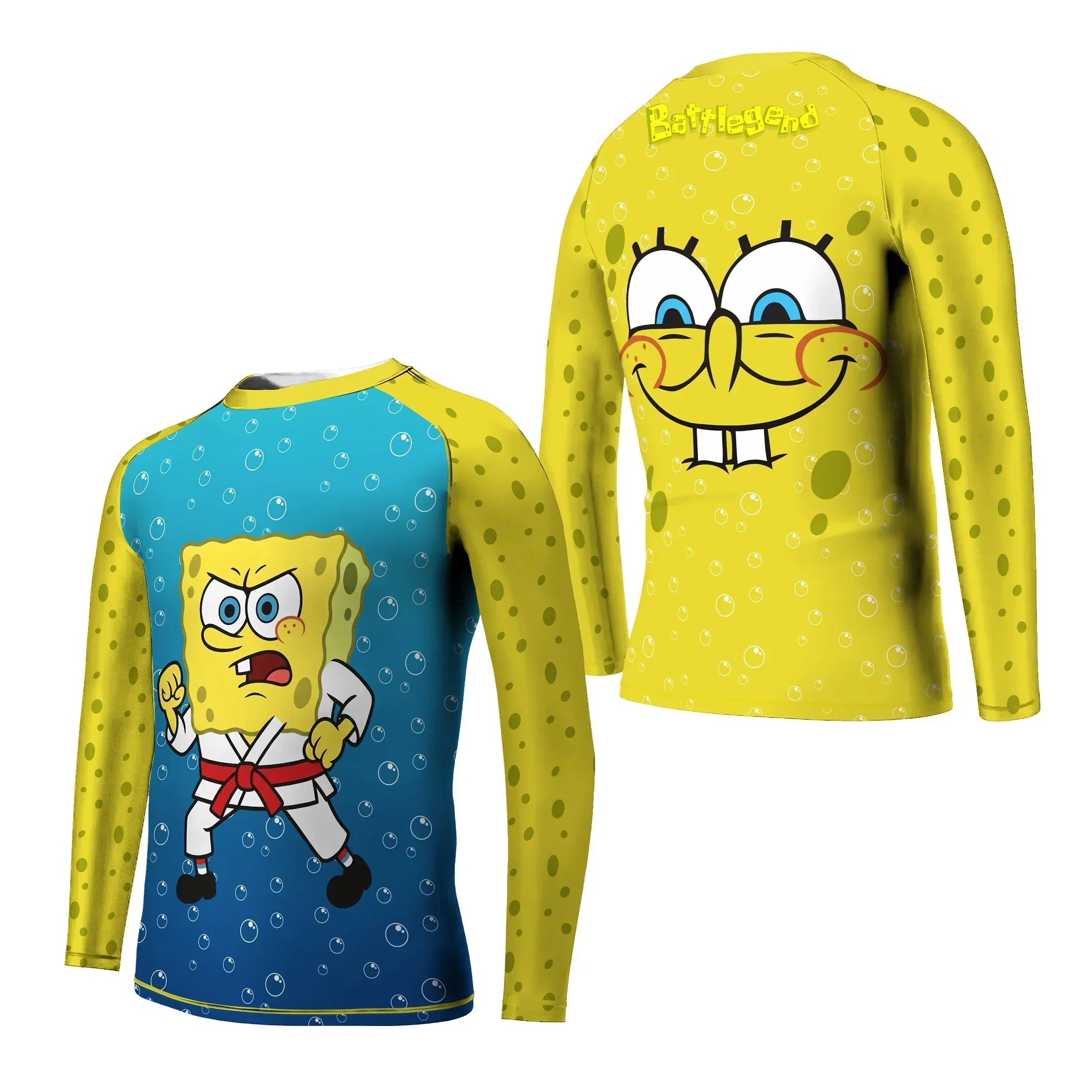 SpongeBob Sea Warrior Kids Rash Guard | Kids Rash Guard for Sports