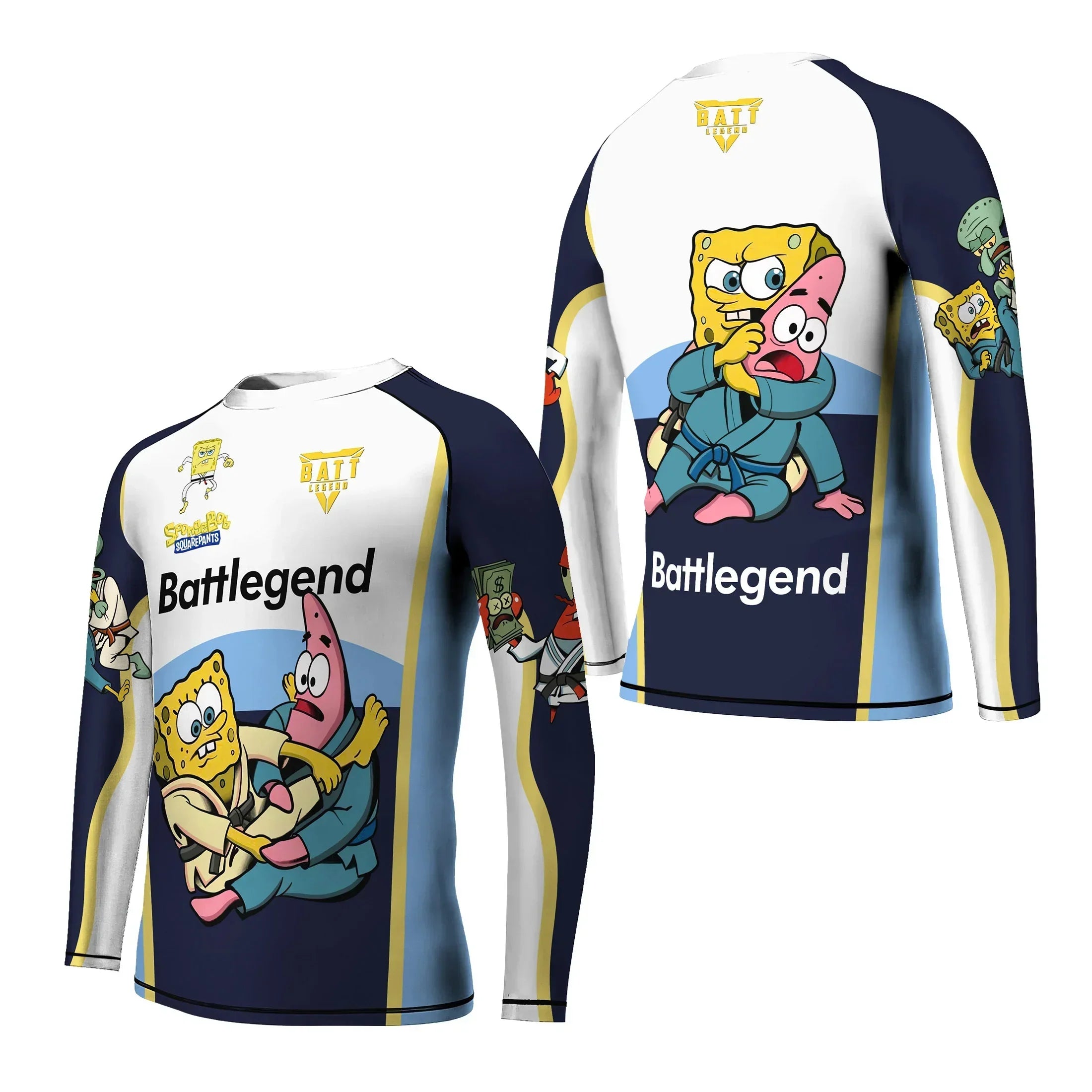 SpongeBob SquarePants Kids Rash Guard for Jiu Jitsu & Fitness