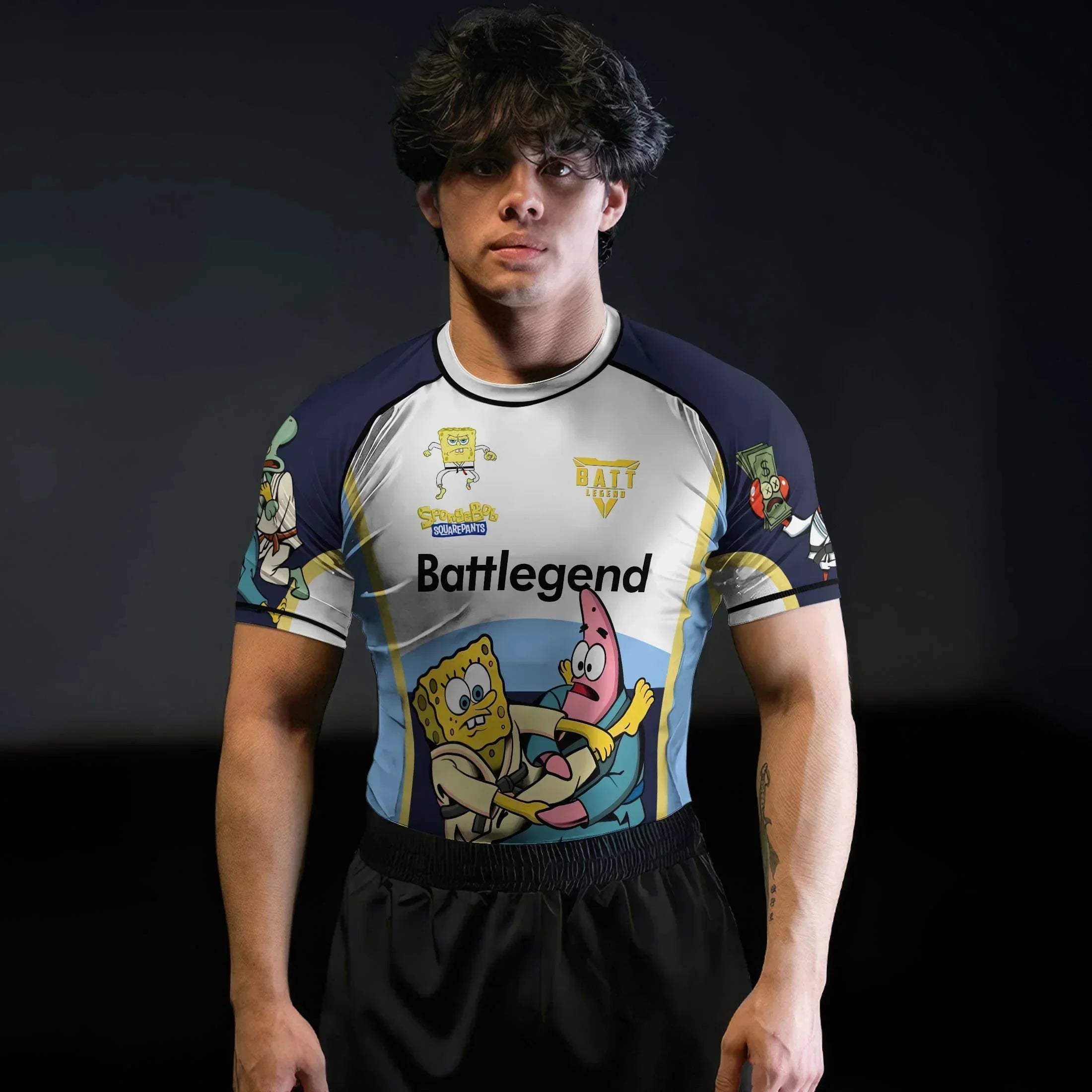 SpongeBob SquarePants Jiu Jitsu Rash Guard | MMA Rash Guard