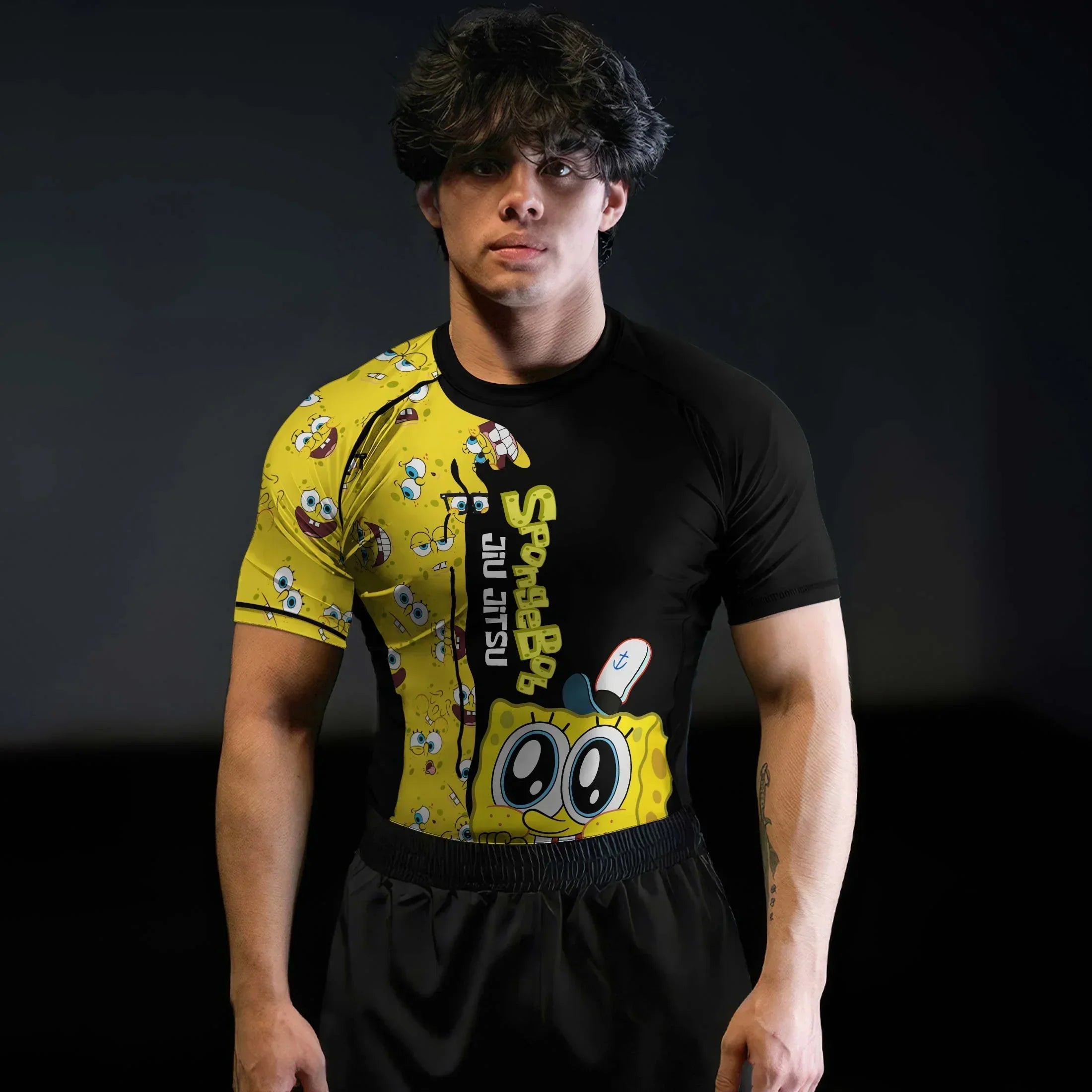 Spongebob Jiu Jitsu Rash Guard | Athletic Rash Guard Design
