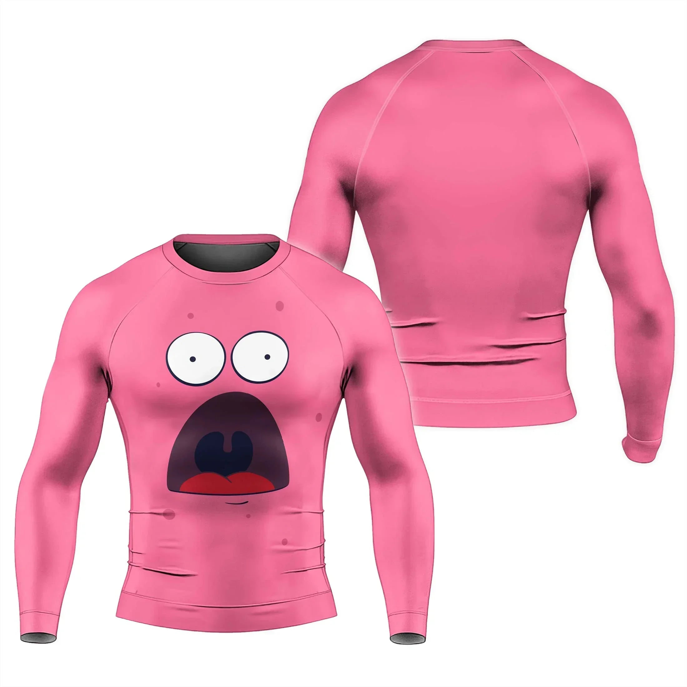 Spongebob Patrick Star Surprise Face Rash Guard | Athletic Rash Guard