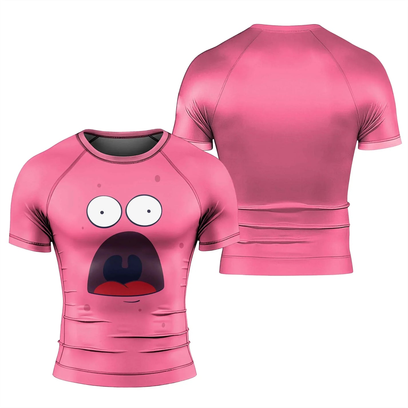 Spongebob Patrick Star Surprise Face Rash Guard | Athletic Rash Guard