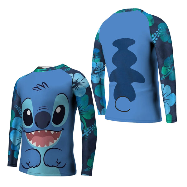 Stitch Face Kids Rash Guard for Active Sports