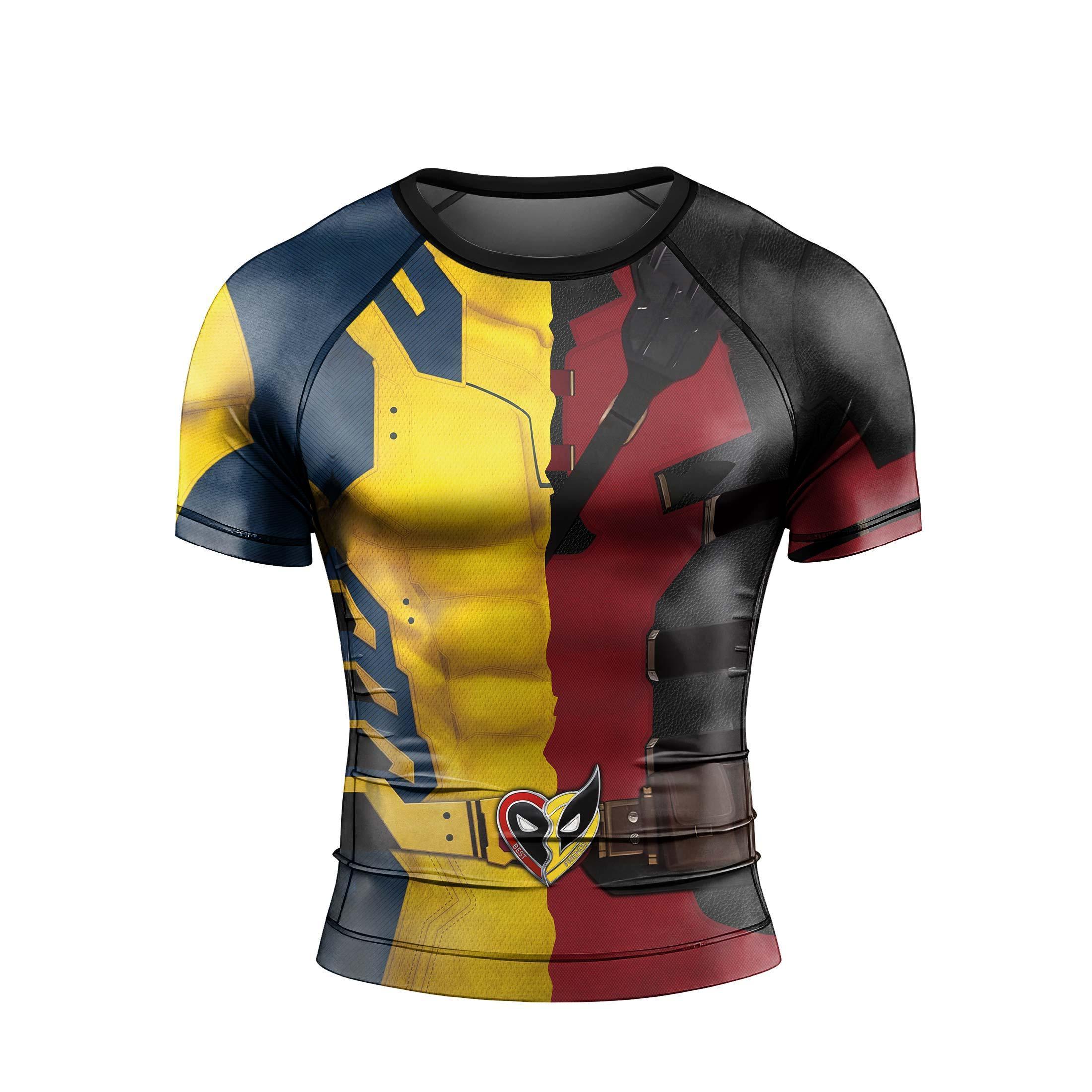 The Half Deadpool And Wolverine Rash Guard | Deadpool Rash Guard