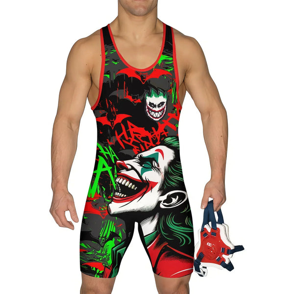 The Joker Laught Wrestling Singlet – Unique Wrestling Singlet Design