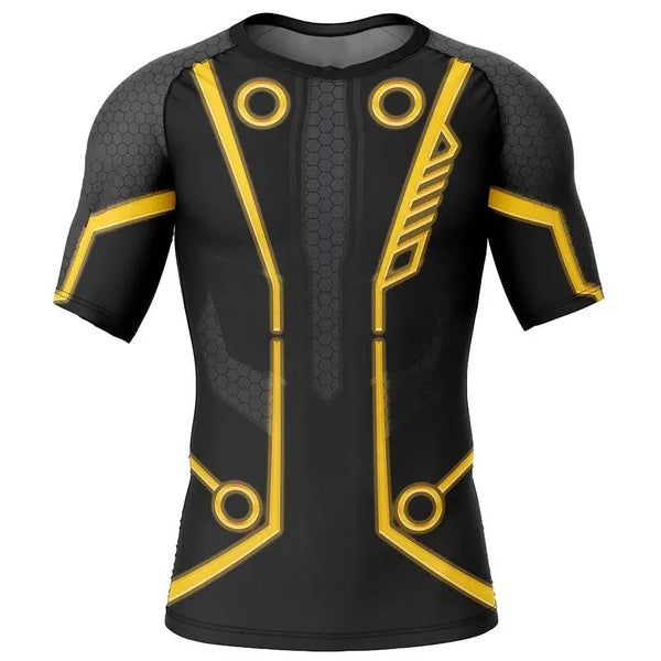 Tron Legacy Yellow Uniform Rash Guard for MMA & Fitness