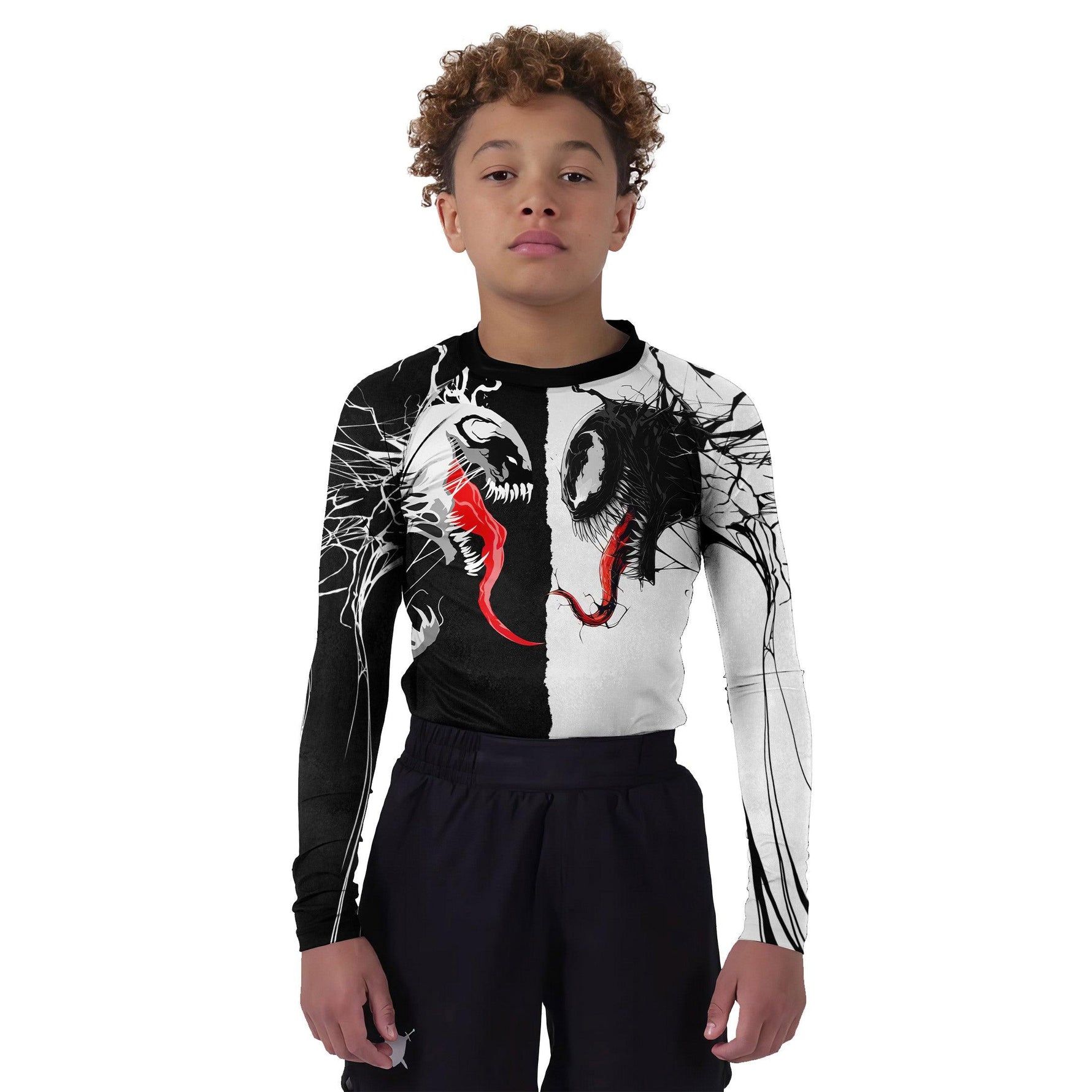 Venom And Anti-Venom Combat Kids Rash Guard | Athletic Wear