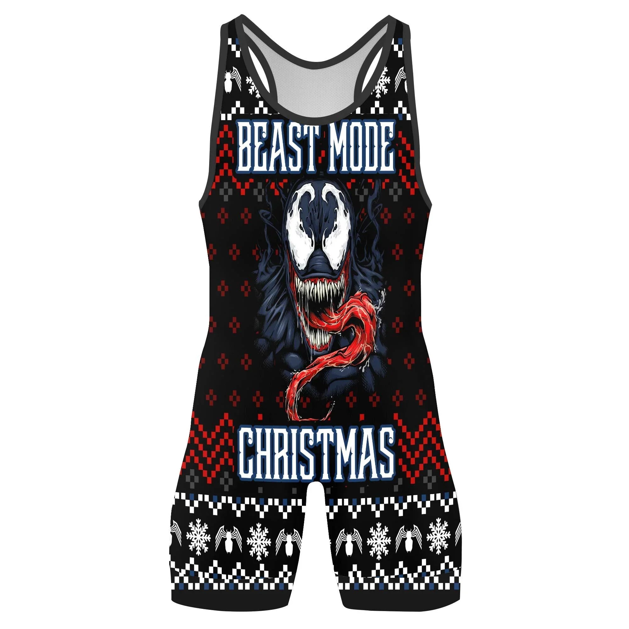Venom Christmas Beast Mode Wrestling Singlet | Wrestling Singlet