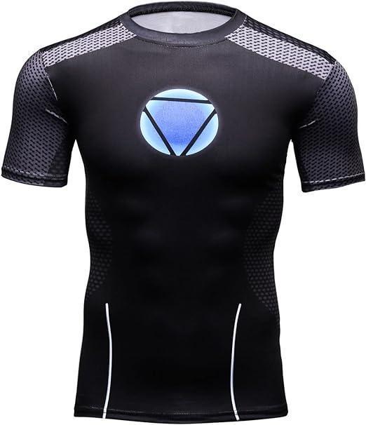 Black Suit Hero Short Sleeve Rash Guard | Black Hero Compression Shirt