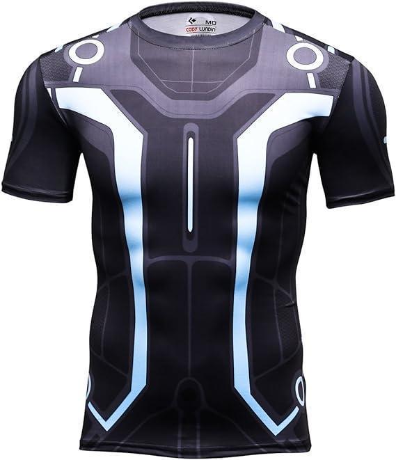 Tron Legacy Short Sleeve Rash Guard | Tron Legacy Compression Shirt