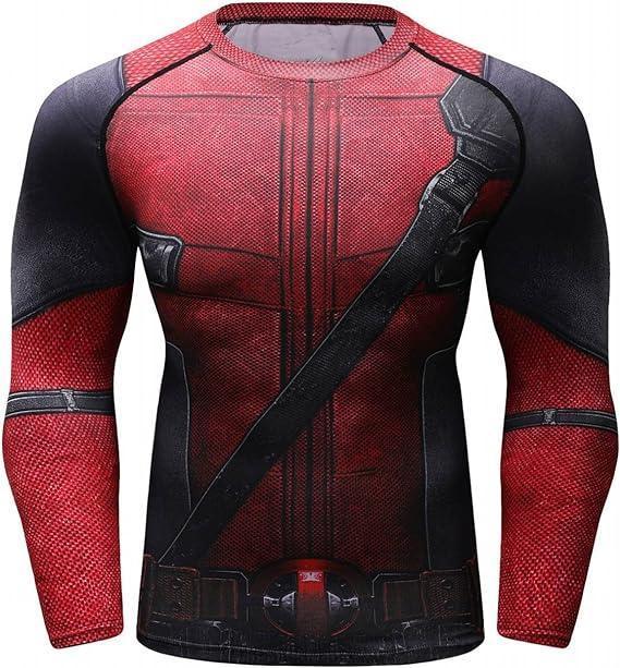Deadpool Long Sleeve Rash Guard | Deadpool Workout Shirt